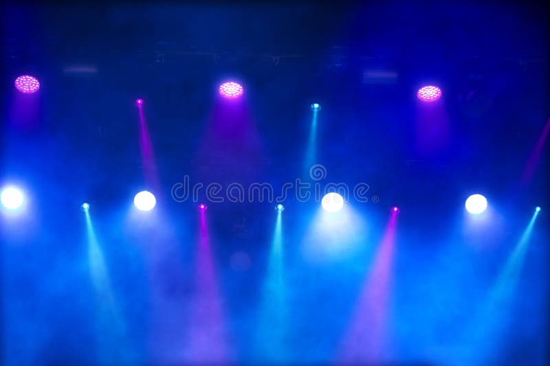 Bright Multi-colored Iridescent Lights of Stage Lighting Stock Photo ...
