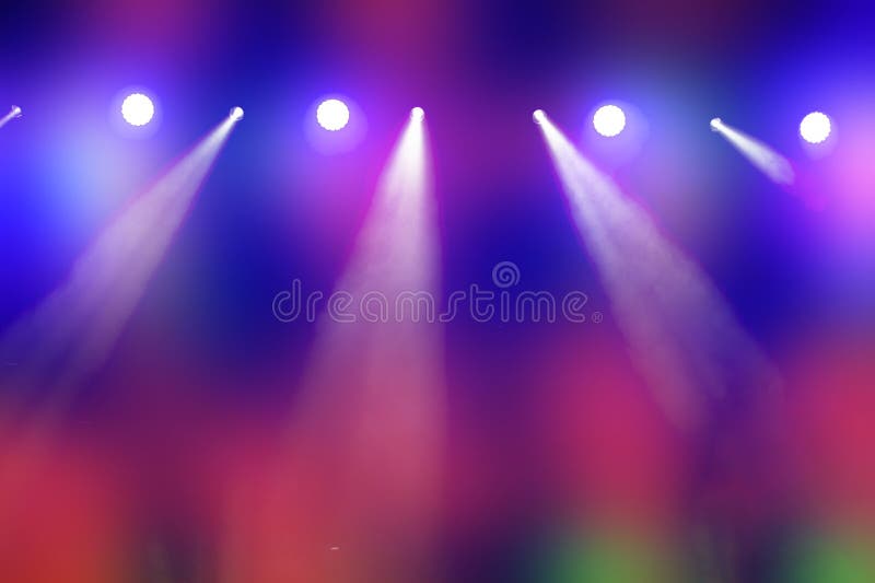 Bright Multi-colored Iridescent Lights of Stage Lighting Stock Image ...