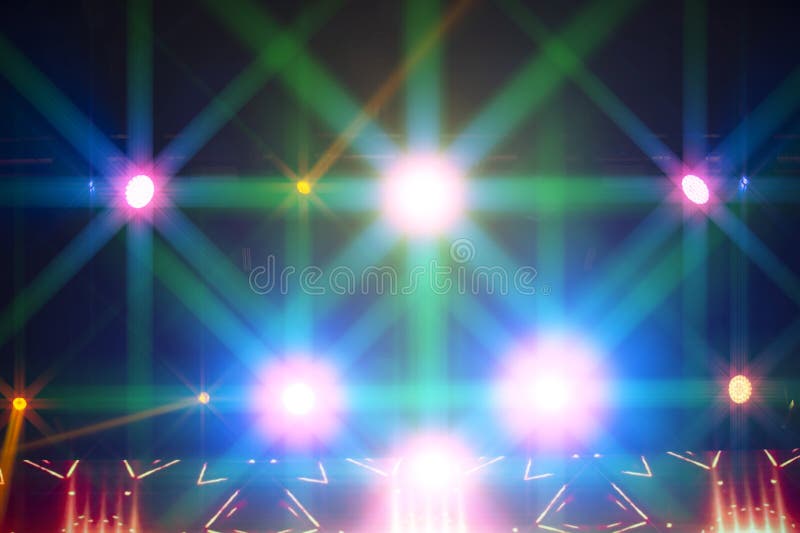 Bright Multi-colored Iridescent Lights of Stage Lighting Stock Image ...