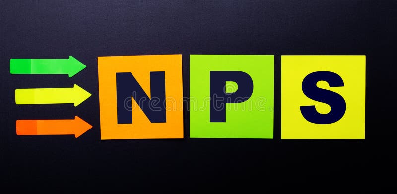 Text NPS NET PROMOTER SCORE on White Notepad, Glasses, Graphs and ...