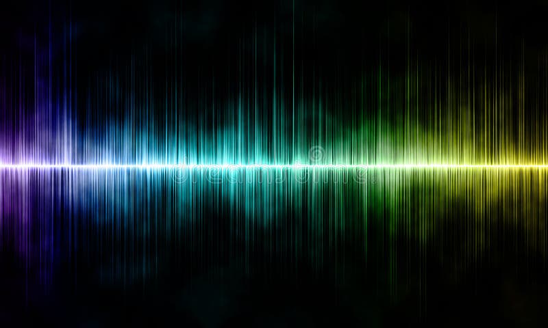 Sound wave on a black stock image. Image of frequency - 255290837