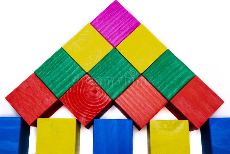 Bright, Colored Cubes Made of Wood. Stock Image - Image of artistic ... Bright, Colored Cubes Made of Wood. Stock Image - Image of artistic ...