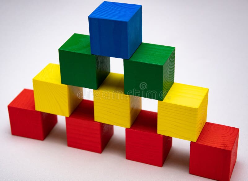 Bright, Colored Cubes Made of Wood. Stock Photo - Image of material ... Bright, Colored Cubes Made of Wood. Stock Photo - Image of material ...