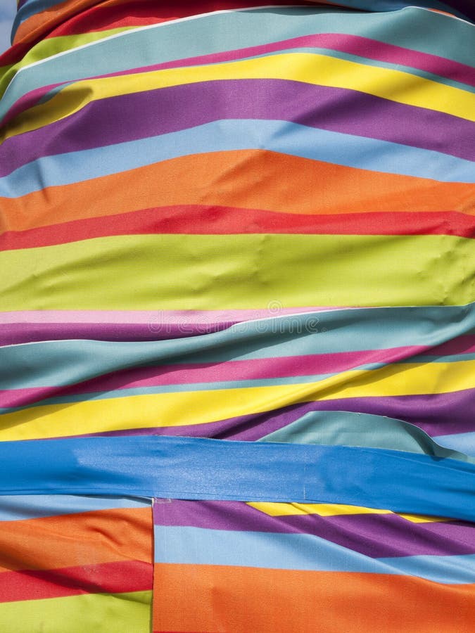 Bright Multi-coloured Striped Cloth Stock Photo - Image of material ...