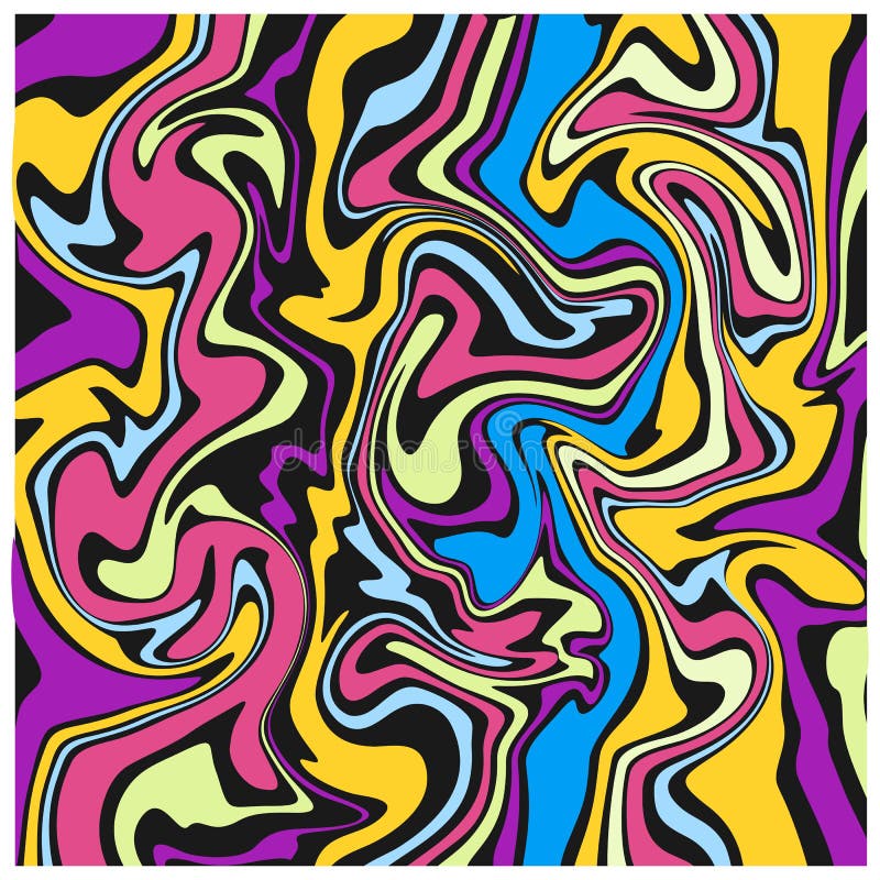 Crazy Pattern. Colorful Flowing Background. Fluid Backdrop. an Abstract ...
