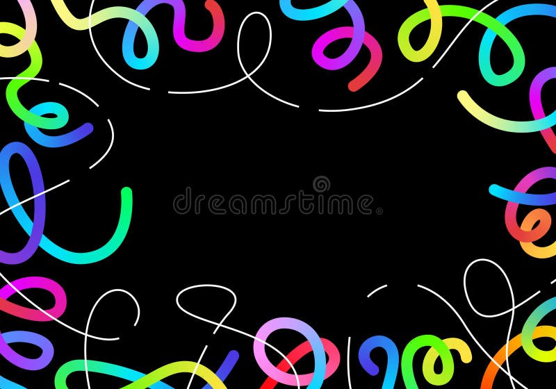 Bright Multicolor Gradient Lines on a Dark Background. Colorful Vivid ...