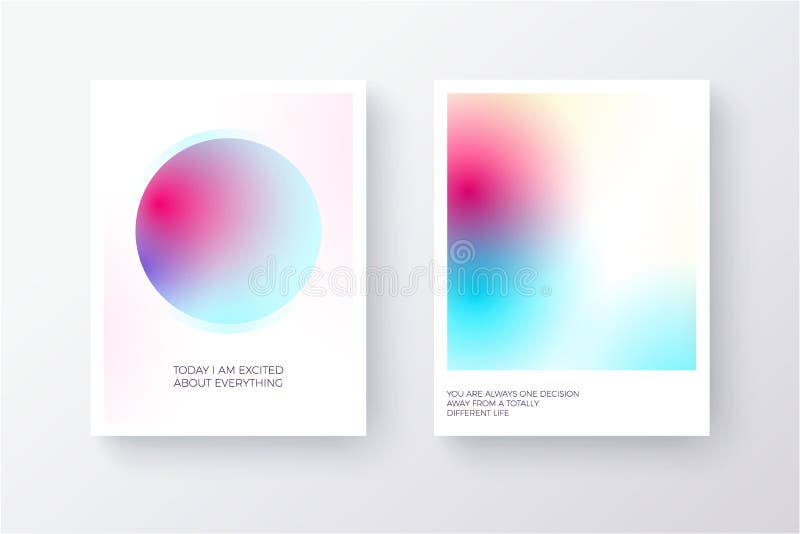 Bright Multicolor Modern Gradient Poster or Card Design with Circles ...