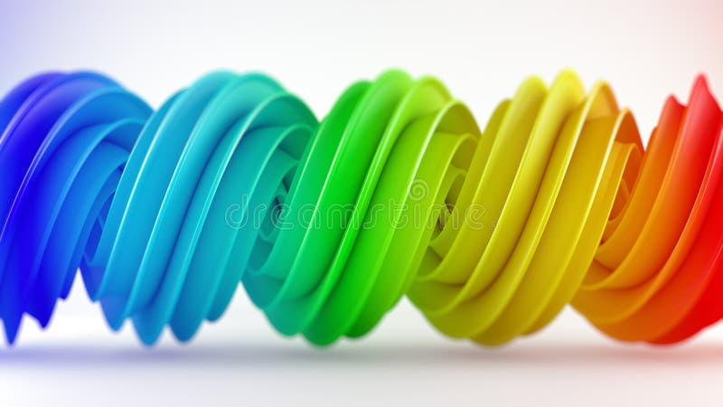 Multicolor Spiral Background, Modern Beauty Computer Generated Art ...