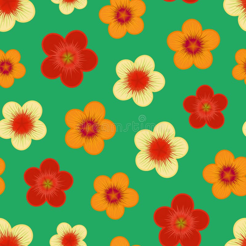 Bright Multicolored Floral Seamless Pattern. Repeat Abstract Botanical ...