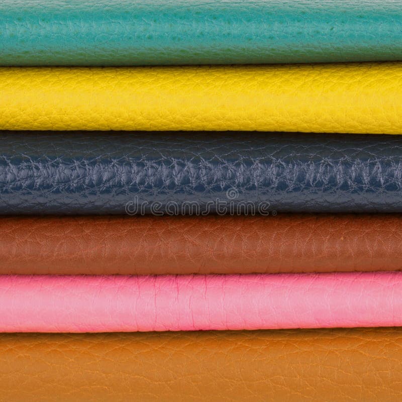 Bright Multicolored Natural Leather Textures Samples Stock Photo ...