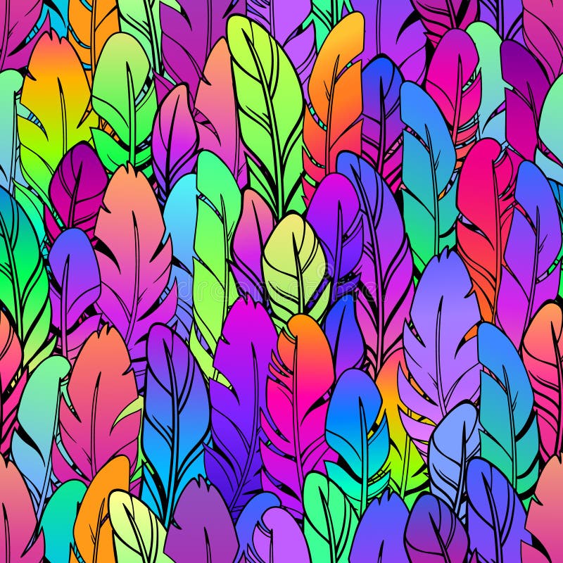 Multicolored Seamless Pattern. Neon Print. Repeated Multicolor Patterns ...