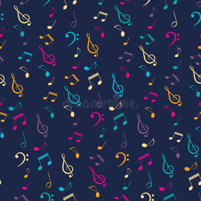 Seamless Musical Notes Background Stock Illustrations – 3,241 Seamless ...