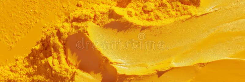 Bright Mustard Yellow Cement Wall Texture Against Light Orange ...