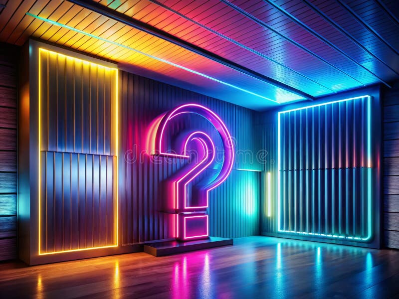 Bright Neon Architectural Quiz Game Template a Vibrant Background for ...