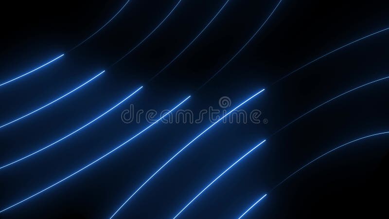 Bright Neon Blue Laser Curve Line Abstract Technology Background ...