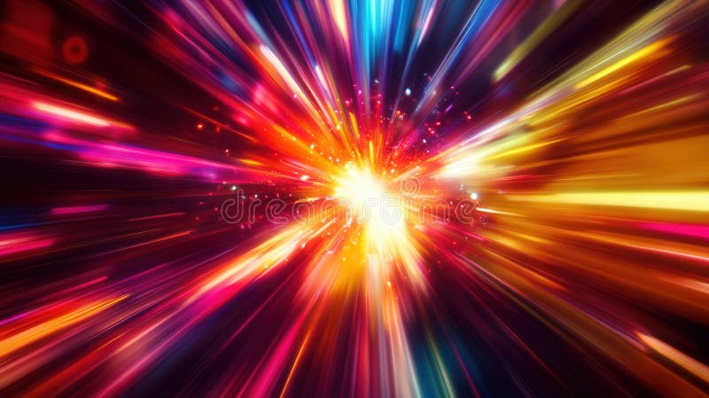 Bright Neon Colors Explode in Dynamic Movement, Creating an Abstract ...