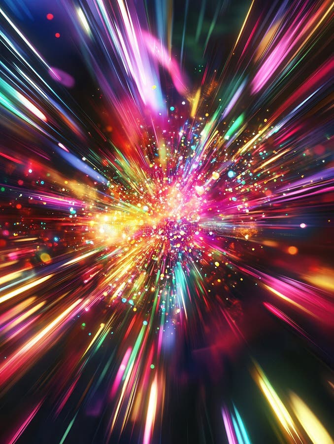 Dynamic Bursts of Neon Colors Create a Vibrant Abstract Background ...