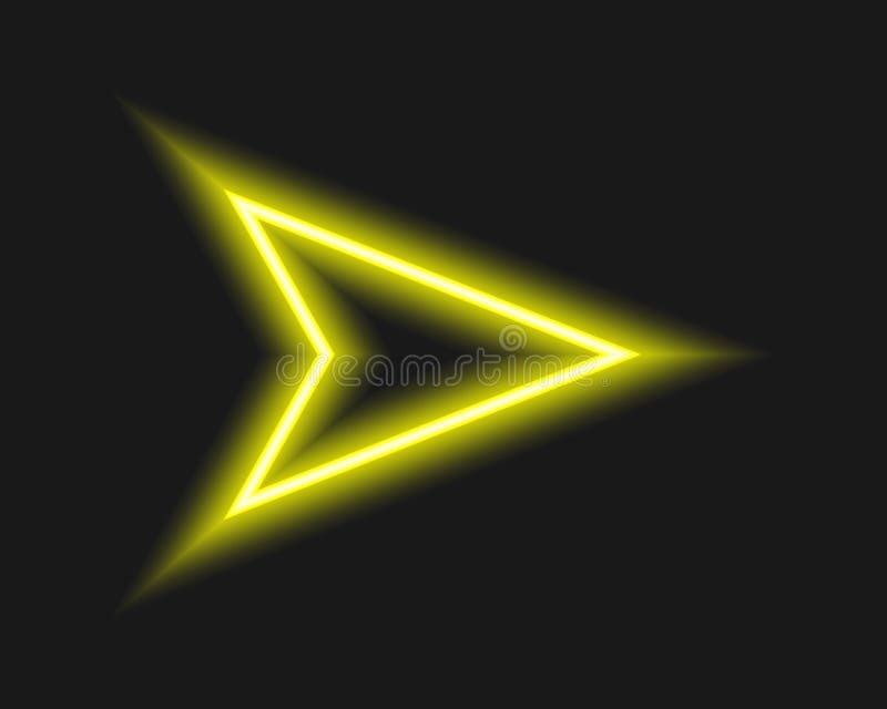 Neon Cursor Icon. Set of Computer Mouse Arrow Pointer in Four Different ...