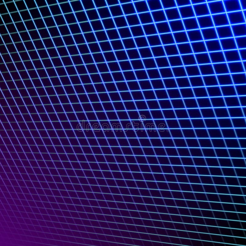 Bright Neon Grid Lines Glowing Background with 80s Style Stock Vector ...