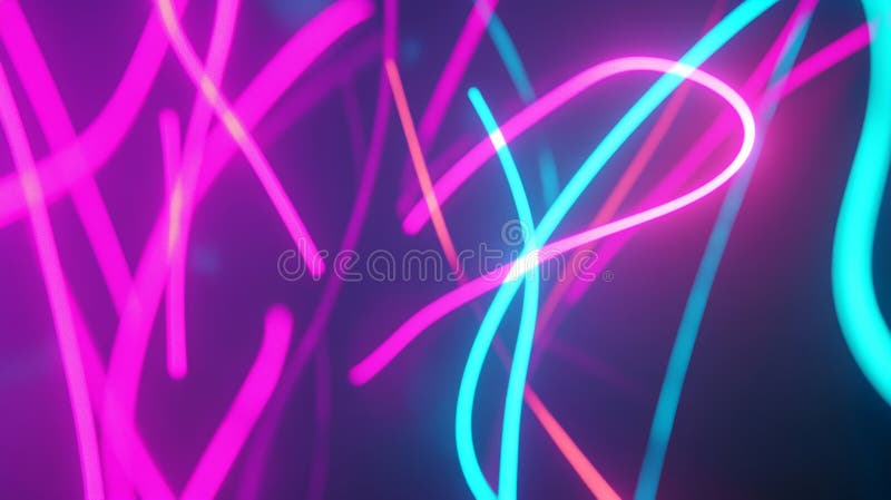 Bright Neon Lights Converging and Swirling Form a Captivating Vortex ...