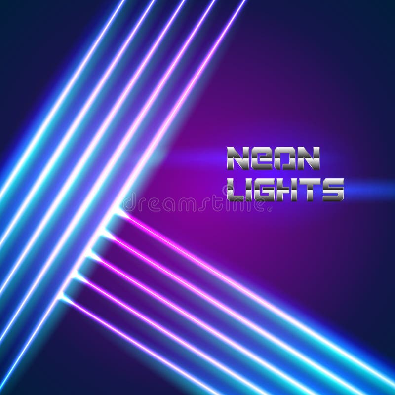 Neon Glowing Lines, Magic Energy Space Light Concept Stock Vector ...