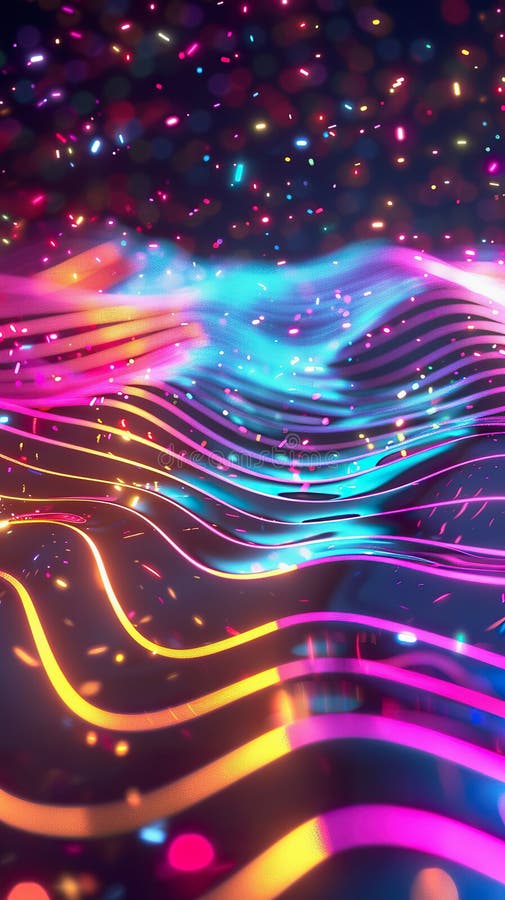 Bright Neon Lines Create an Energetic Atmosphere for Summer Pool Party ...