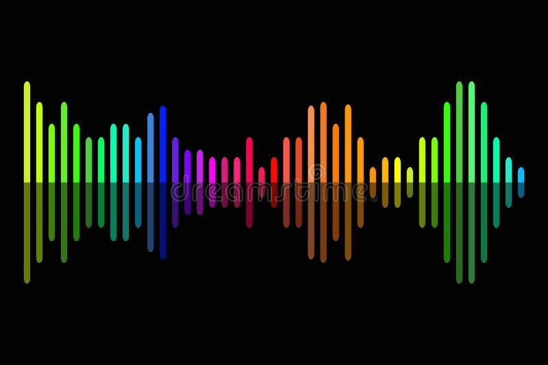 Bright Neon Modern Sound Equalizer. Stock Vector - Illustration of ...