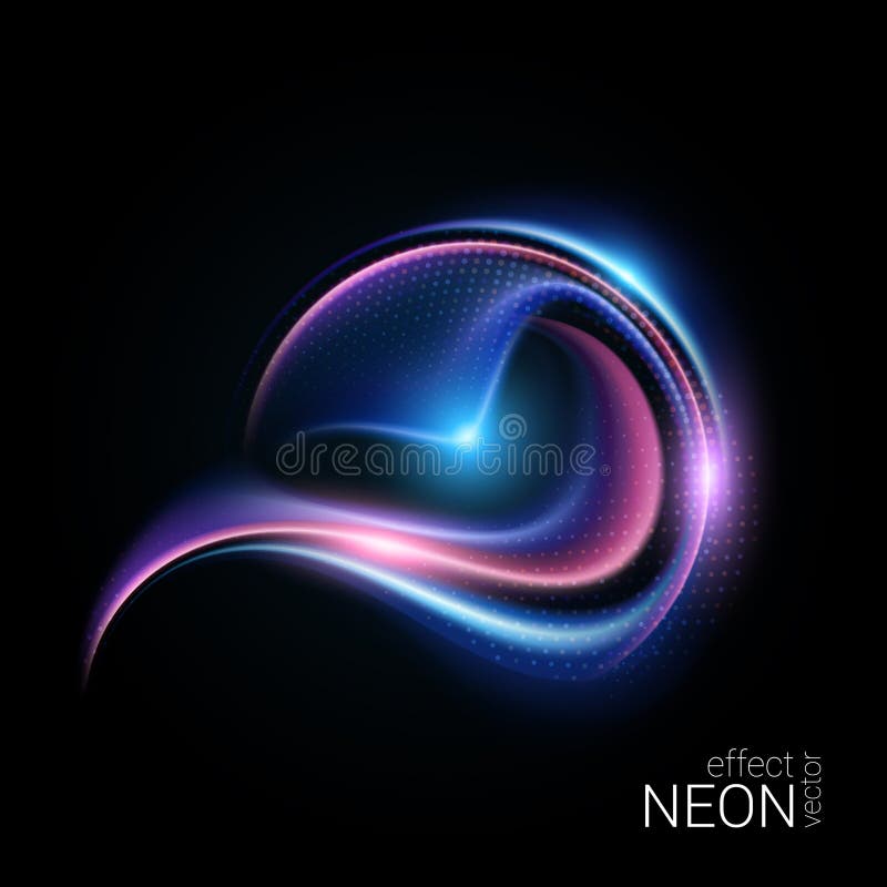 Vector. Technological Abstract 3d Background. Bright Transparent Fiery ...