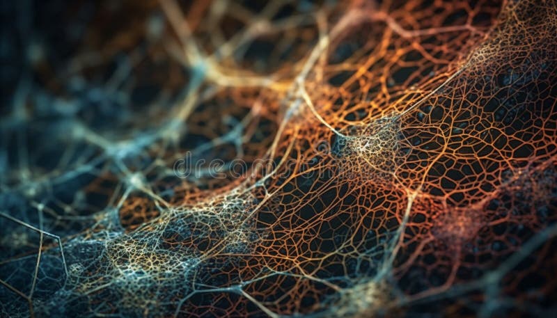 Bright Nerve Cell Glowing in Dark Backdrop Generated by AI Stock ...