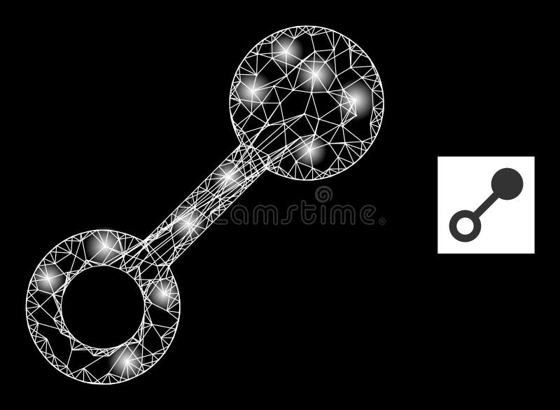 Bright Net Connect Mesh Icon with Glare Spots Stock Vector ...