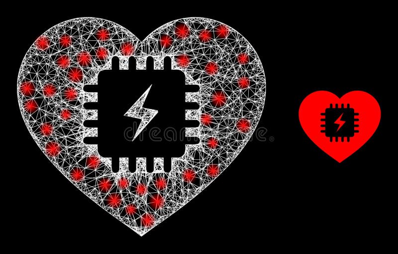 Bright Net Heart Pacemaker with Bright Light Spots Stock Vector ... Bright Net Heart Pacemaker with Bright Light Spots Stock Vector ...