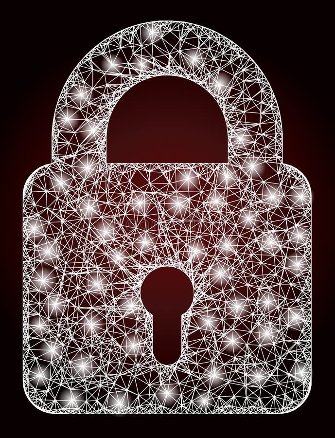 Bright Net Mesh Lock with Light Spots Stock Vector - Illustration of ...