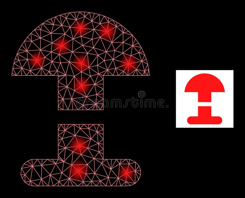 Bright Network Alarm Button Icon with Constellation Light Spots Stock ...