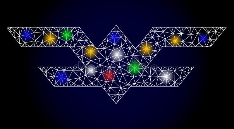 Bright Network Aviation Symbol with Color Lightspots Stock Vector ...