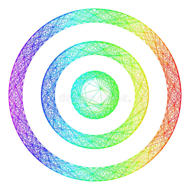 Bright Network Concentric Circles Stock Vector - Illustration of ...