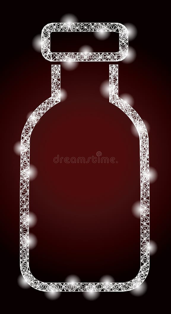 Glowing Hatched Mesh Empty Vial with Lightspots Stock Vector ...