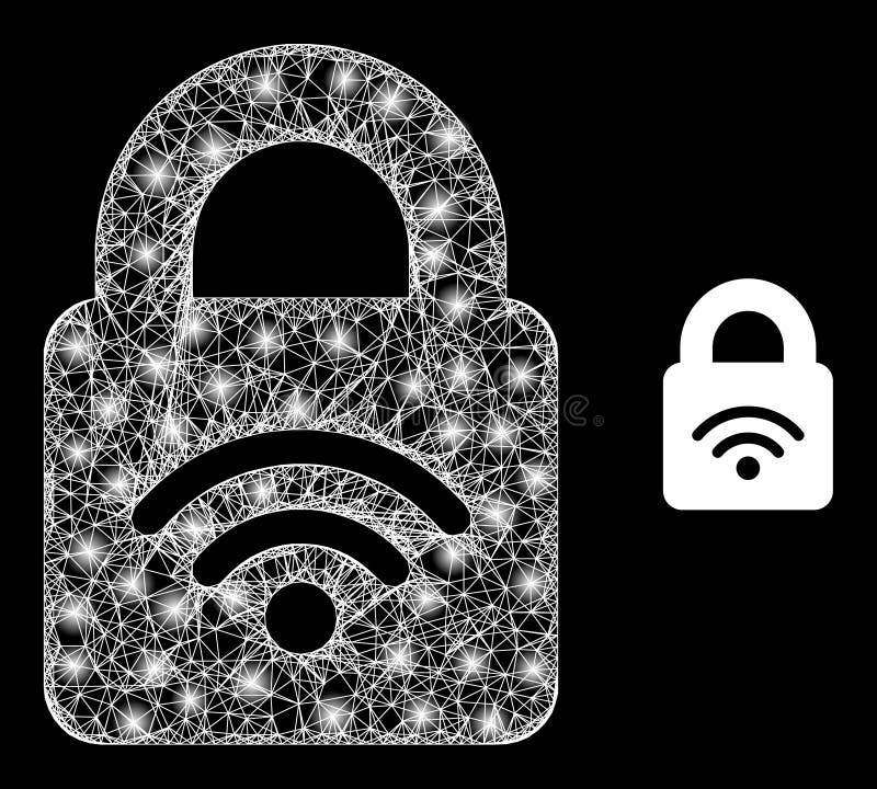 Bright Network Locked Wi-Fi with Bright Glare Spots Stock Vector ...