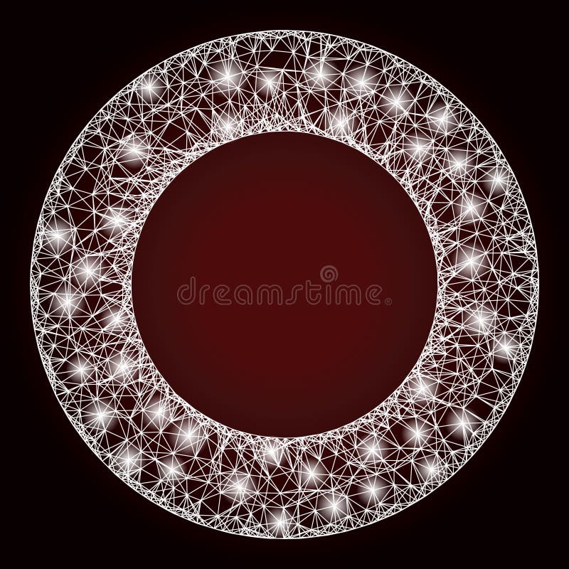 Bright Network Mesh Donut with Lightspots Stock Vector - Illustration ...