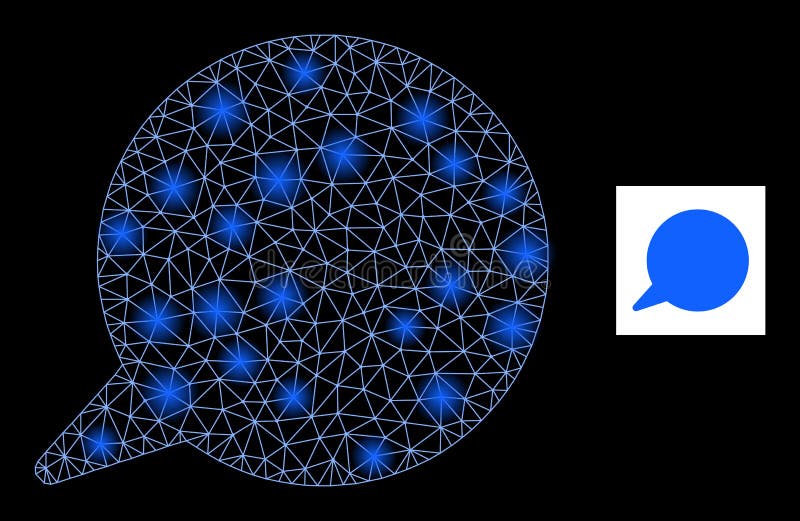 Bright Network Message Icon with Constellation Lightspots Stock Vector ...