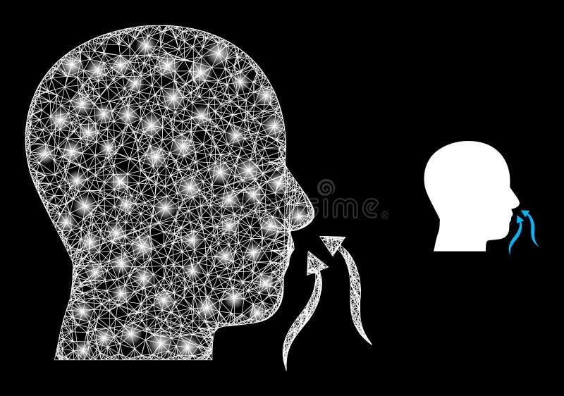 Bright Network Smell Sniffer with Bright Light Spots Stock Vector ...