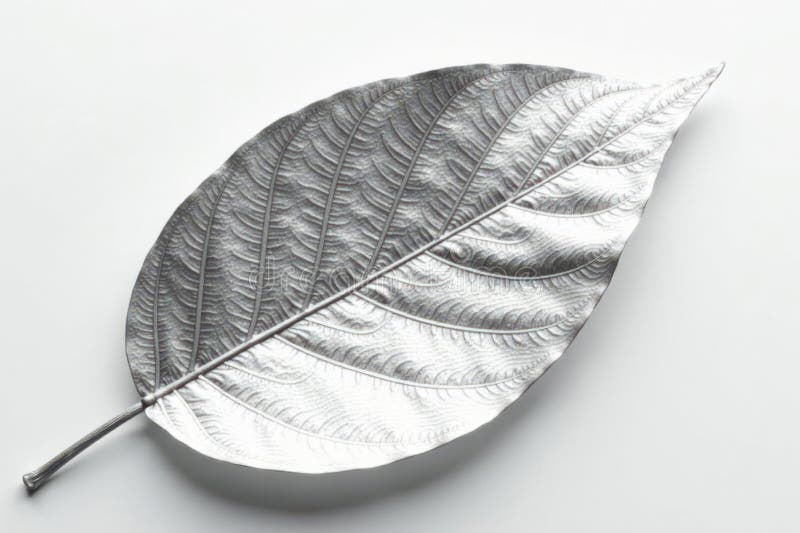 Bright New Aluminum Leaf, Grainy Silver Texture on White , Reflective ...