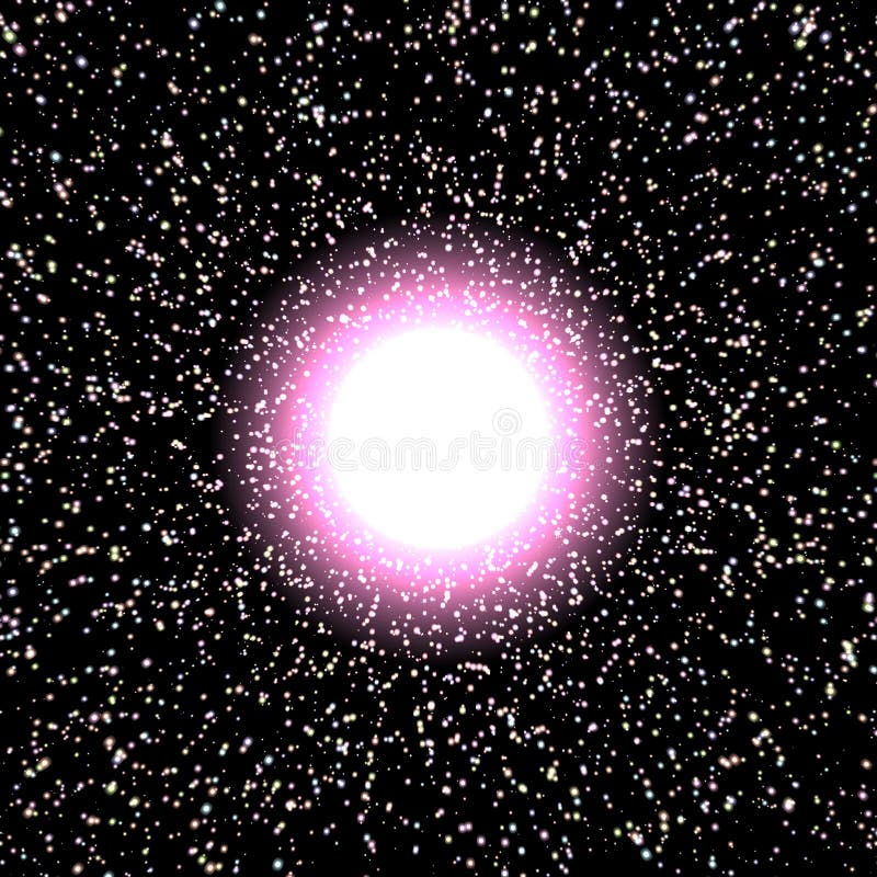 Bright Night Background with Stars and Lights Stock Vector ...