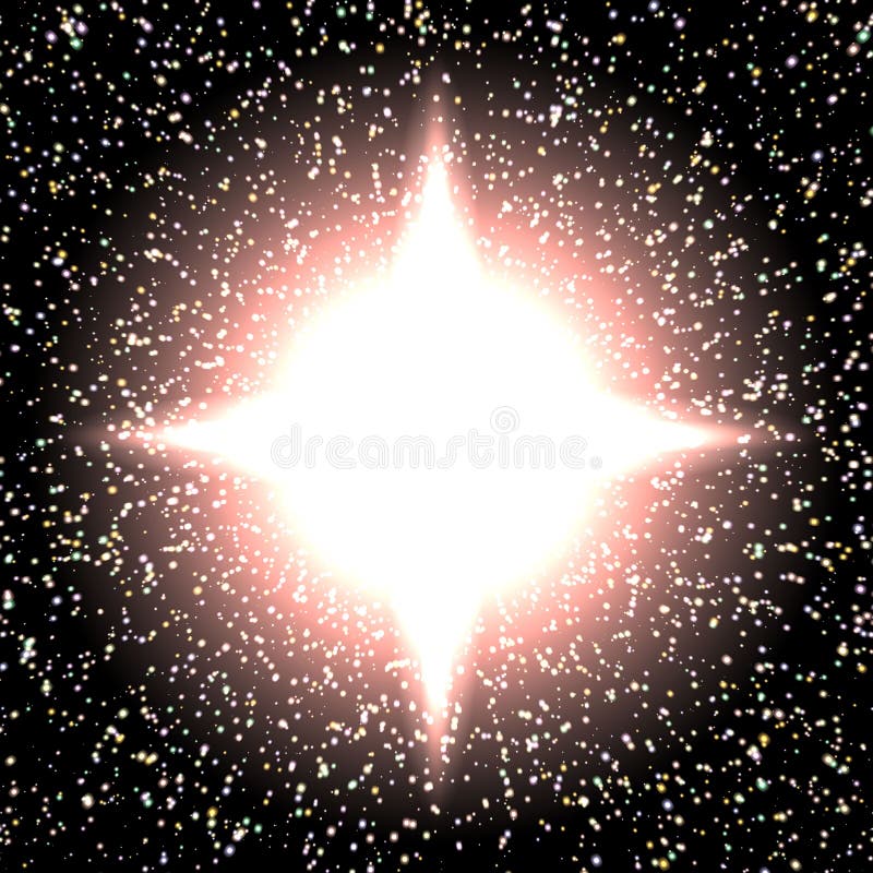 Bright Night Background with Stars and Lights Stock Vector ...