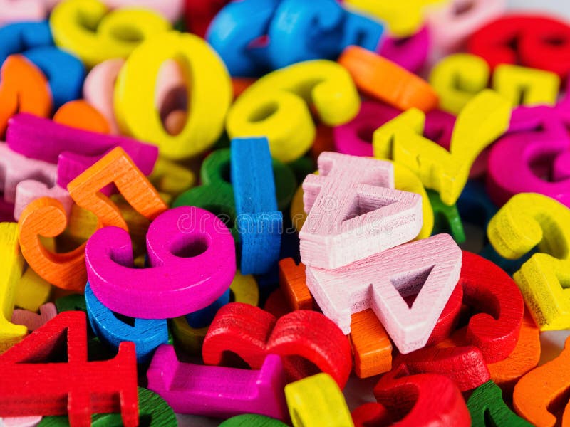 Bright Numbers Neutral Background Creating Eye Catching Visual Effect ...