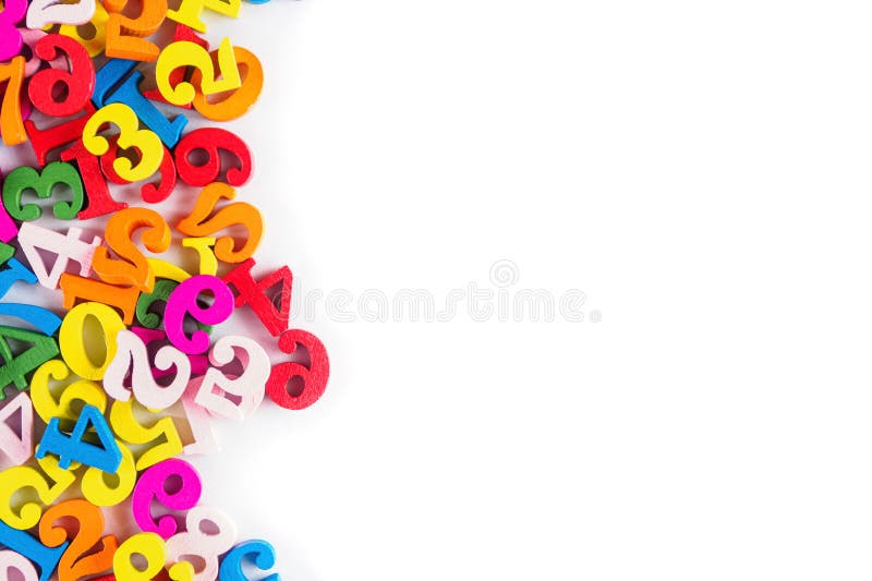 Bright Numbers on a White Background, Giving the Image a Modern and ...