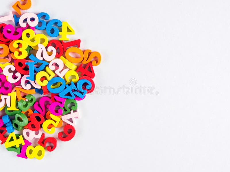 Bright Numbers from 1 To 10 and Mathematical Signs Stock Vector ...