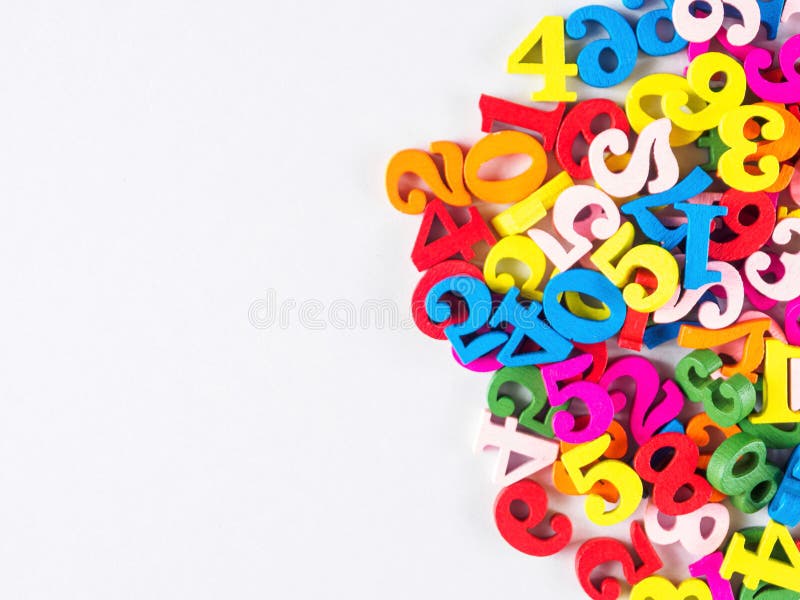 Bright Numbers on a White Background, Giving the Image a Modern and ...