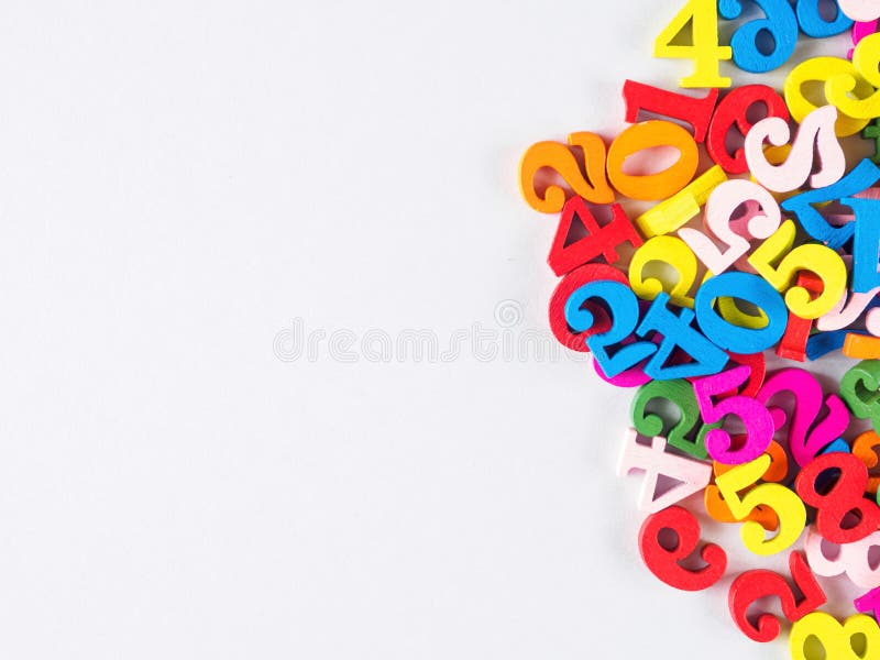 Bright Numbers on a White Background, Giving the Image a Modern and ...