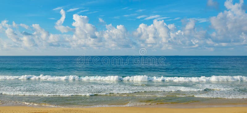 Bright Beautiful Ocean with Waves Stock Image - Image of holiday ...