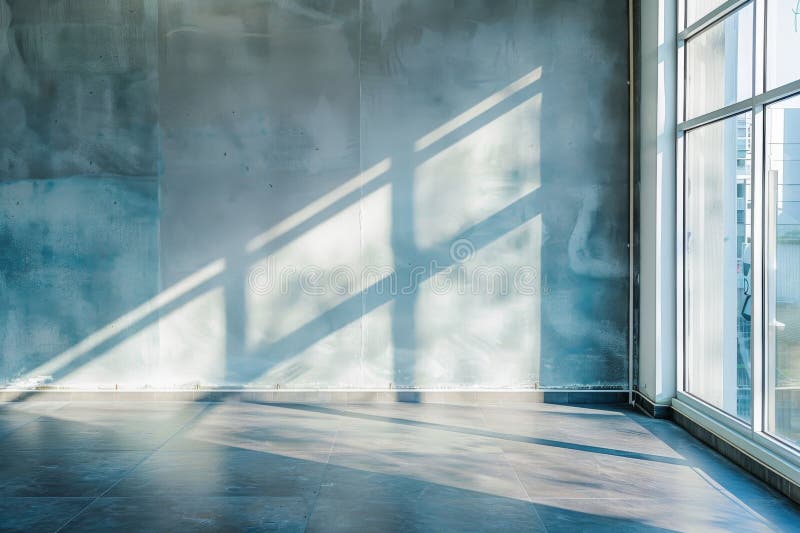 Bright Office with Large Windows and Empty Space Stock Photo - Image of ...